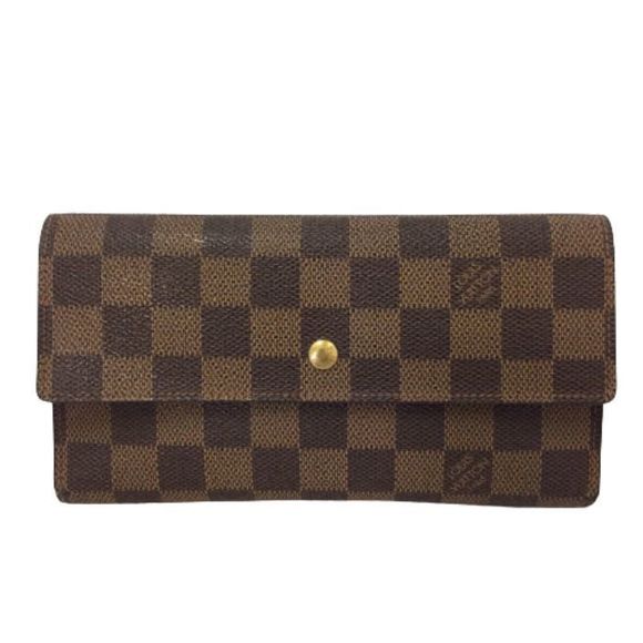 Louis Vuitton | Bags | Louis Vuitton Tresor Trifold Long Wallet Brown ...